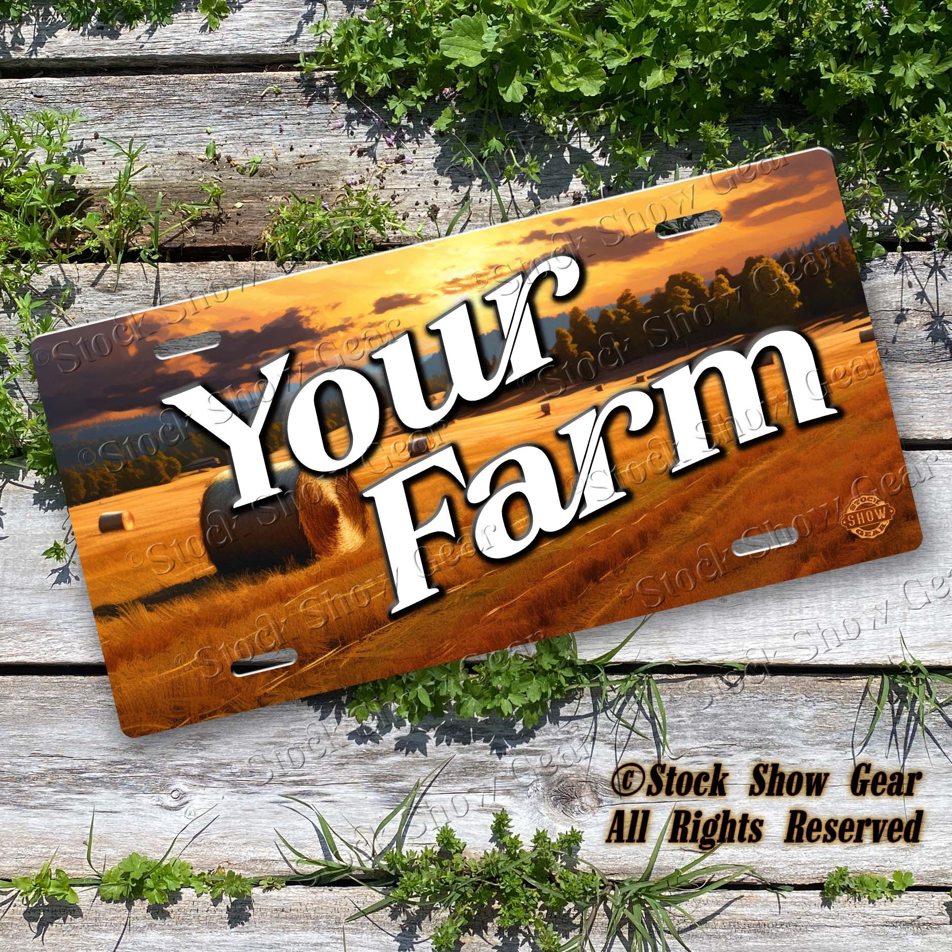 Hay Field License Plate Design – Stock Show Gear