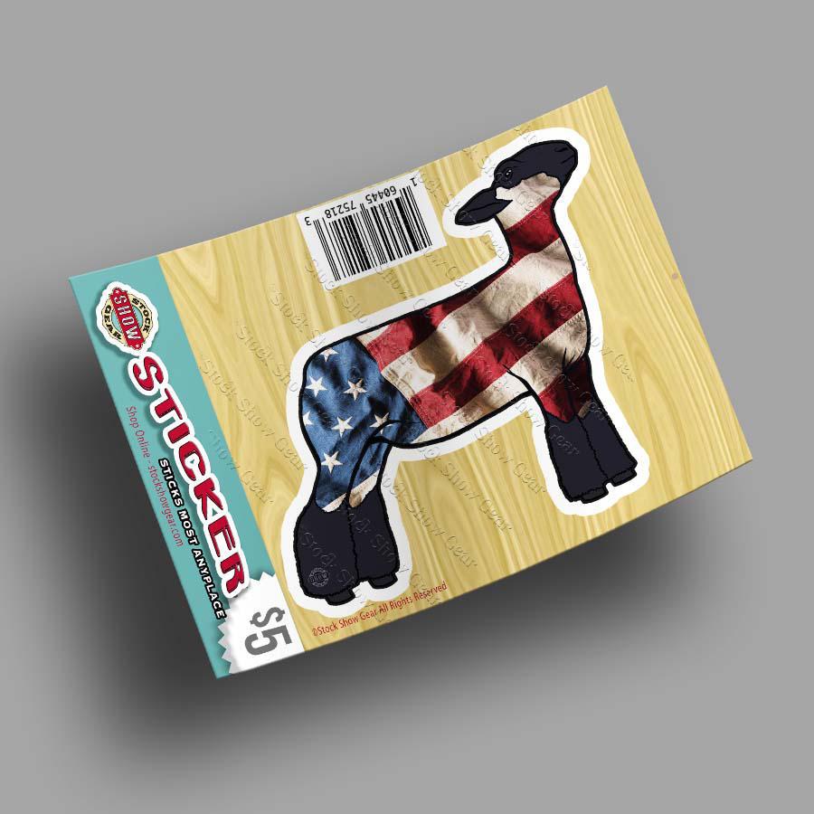 Patriotic Sheep Stickers – Stock Show Gear