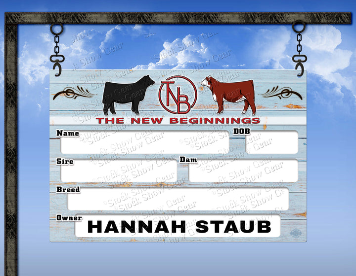 Stock Show Gear Livestock Signs-Vinyl-Banners