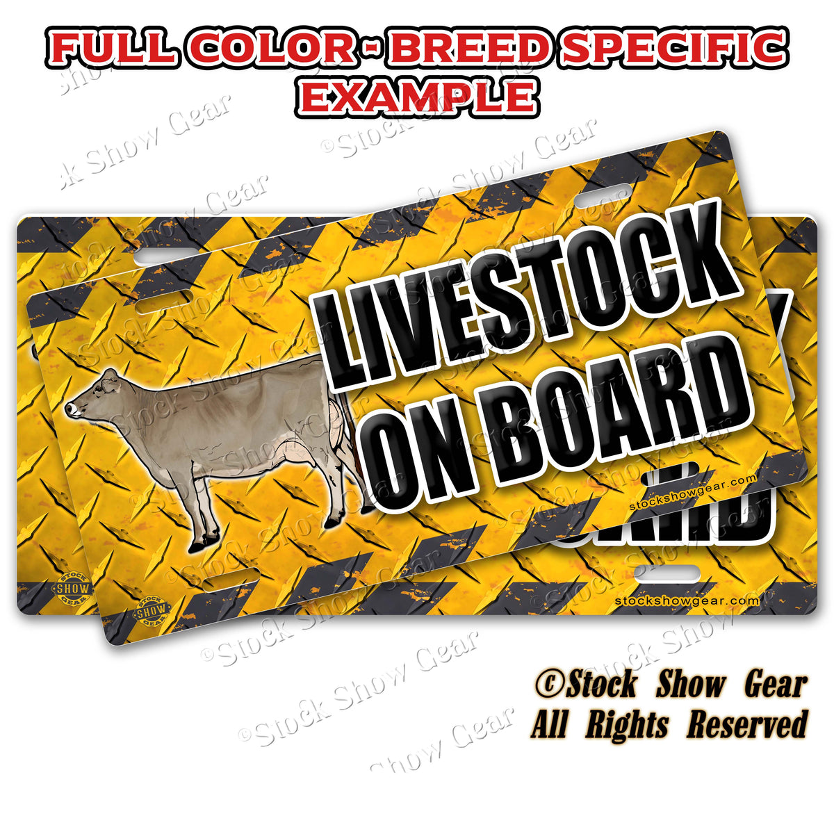 Dairy Cattle Livestock Trailer Safety Signs – Stock Show Gear
