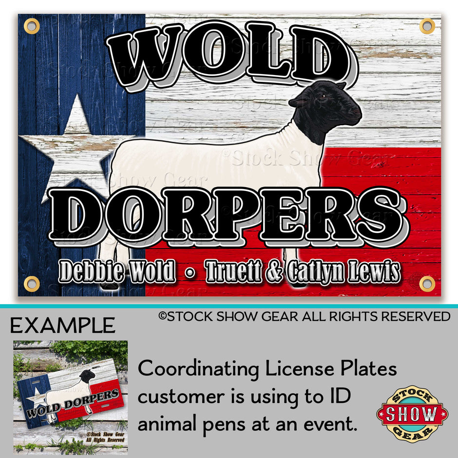 Stock Show Gear Livestock Signs-Vinyl-Banners