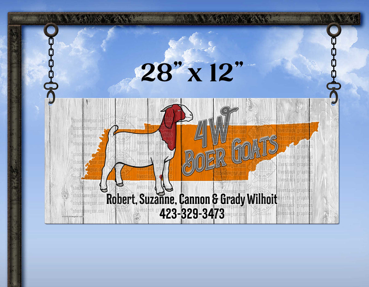 Custom Metal Stock Show Stall and Farm Signs-Made to Order – Stock Show ...