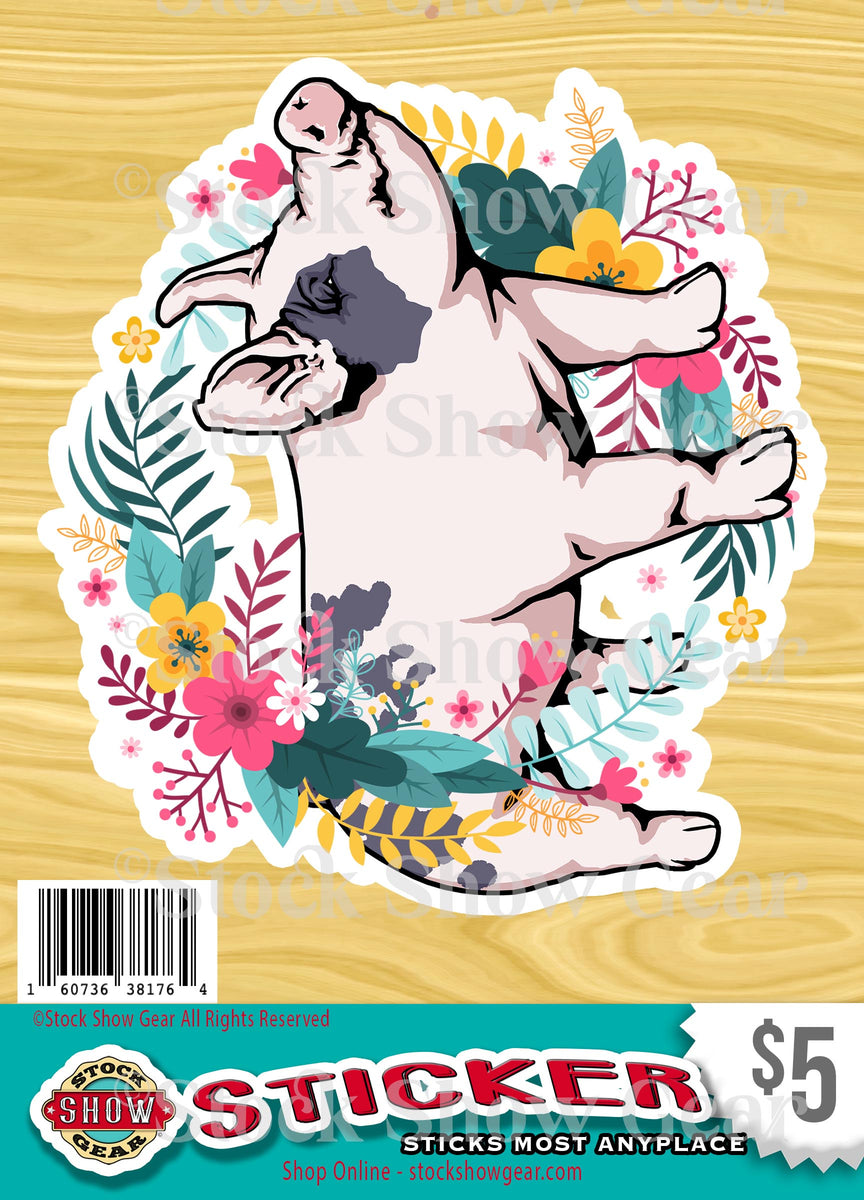 Blue Butt Pig Stickers – Stock Show Gear