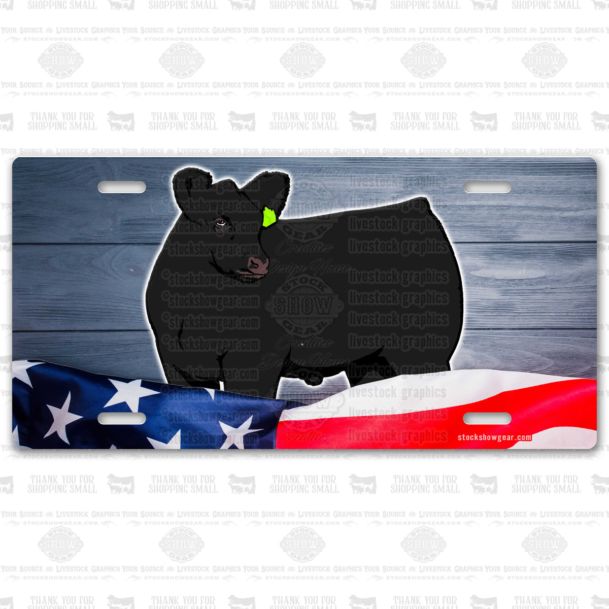 USA Cattle License Plates – Stock Show Gear