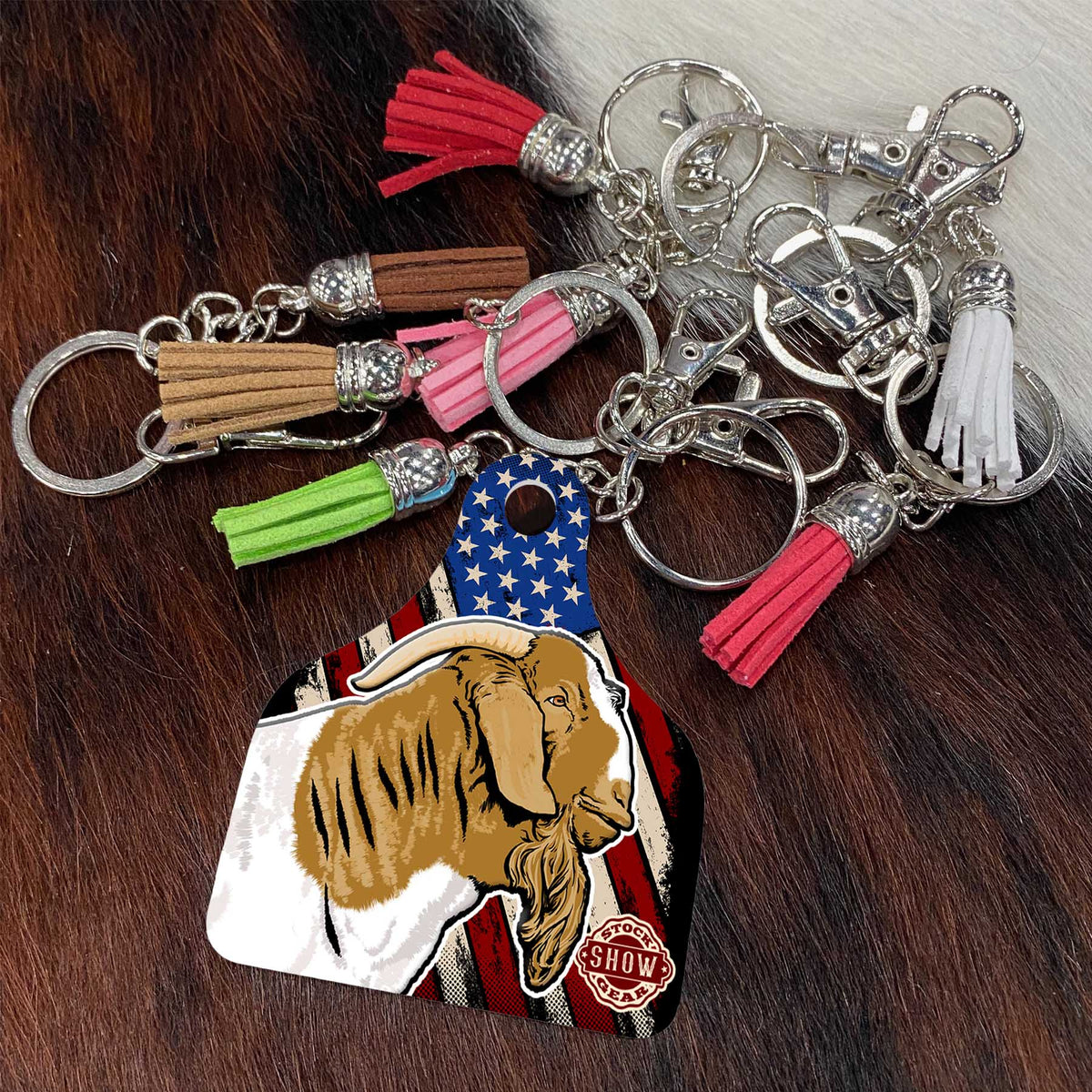 Boer Goat Buck Keychains – Stock Show Gear